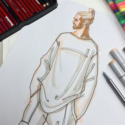 Men Bun Illustrated By Paul Keng Paulkengofficial Mens Fashion
