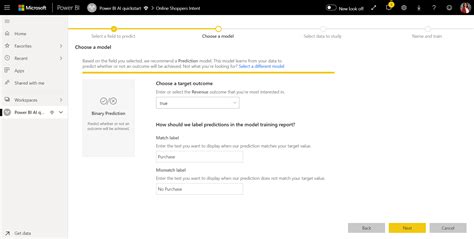 tutorial build a machine learning model in power bi