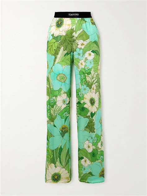 Tom Ford Floral Print Silk Blend Satin Pyjama Pants Net A Porter