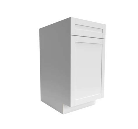 Shaker White Base Cabinet 1 Door 1 Drawer Mgfinish