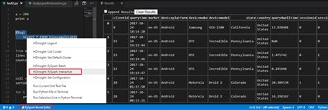 run your pyspark interactive query and batch job in visual