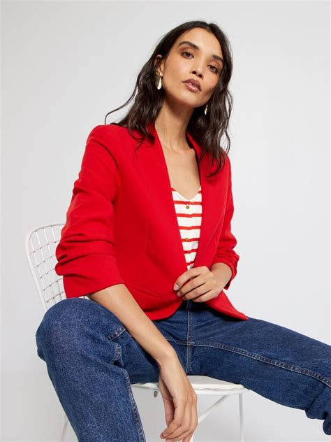 Veste Courte Type Blazer Rouge Kiabi 25 00€