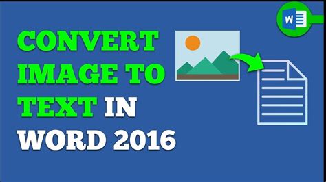 convert image to text using microsoft word 2016 free offline