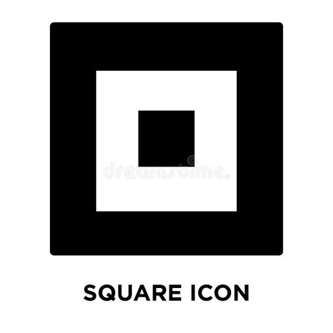 Square Icon Vector Isolated On White Background Logo Concept Of Stock
