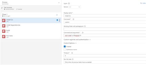 how to run unit tests in a vsts ci build with angular 5