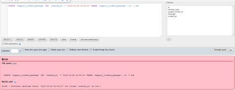 invalid datetime format 1292 incorrect value illogical datevalue and
