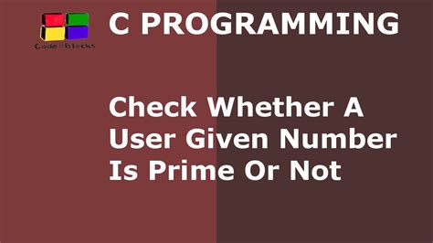 c program to check user given number is prime or not
