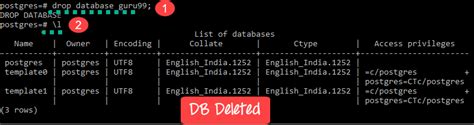postgresql drop database with example