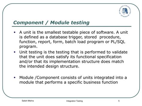ppt integration testing powerpoint presentation free download id