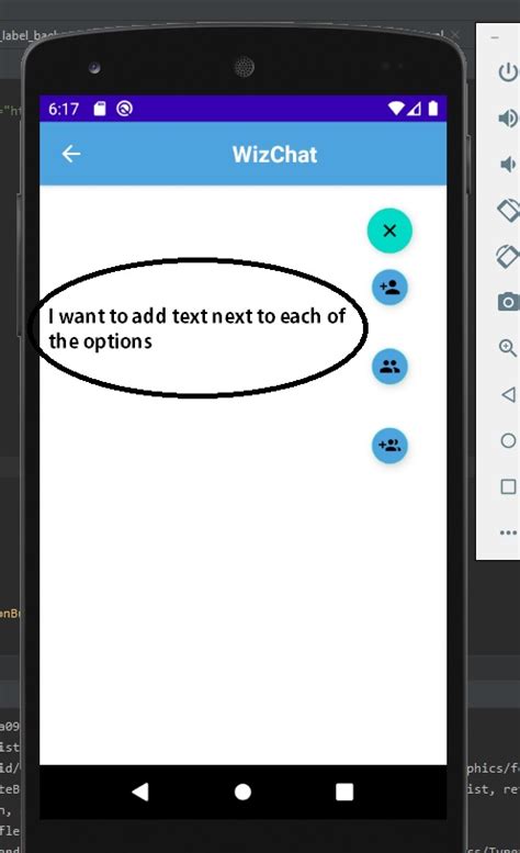 android floatingactionbutton 文字出力 lamikaji
