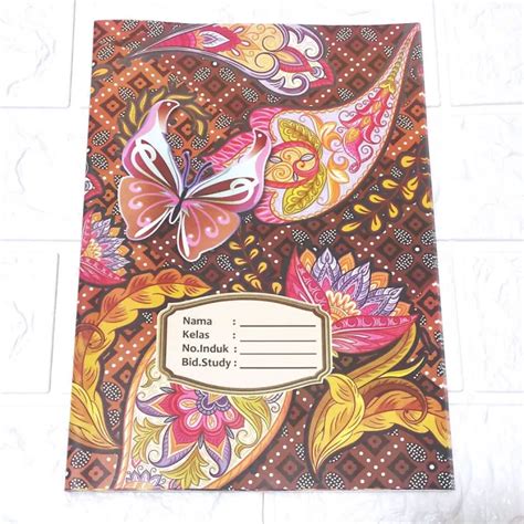 Sampul Buku Motif Batik Ukuran Kwarto Full Color 20 Lembar Sampul
