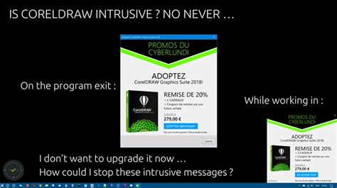 how can i stop coreldraw messages about upgrading coreldraw