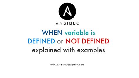 ansible when variable is not defined the 20 top answers