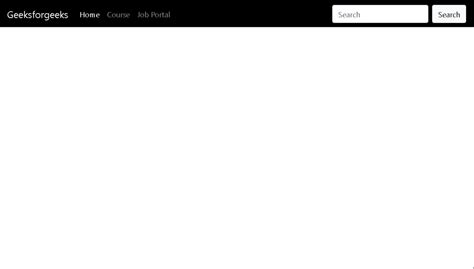 how to display black navigation bar in bootstrap geeksforgeeks