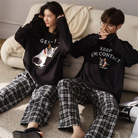 Warm Cotton Pajamas For Couples 4 Sizes Apollobox