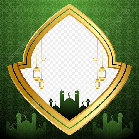 Gambar Vektor Bingkai Perbatasan Islam Untuk Spanduk Twibbon