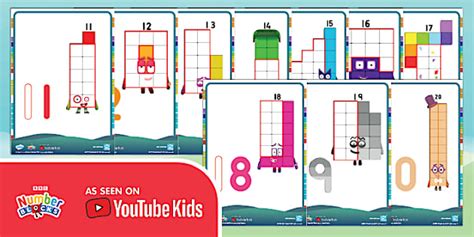 Free Numberblocks 11 20 Numeral Posters Teacher Made