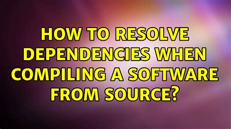 ubuntu how to resolve dependencies when compiling a software from