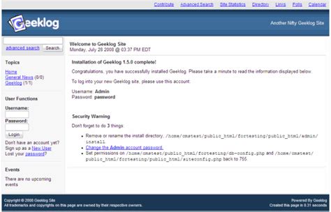 geeklog review a look at the open source cms geeklog cms critic