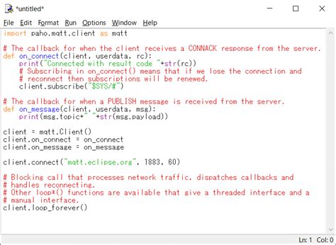 pythonでmosquittoのブローカからデータを受ける（2）paho（paho mqtt）とpythonでmosquittoのブローカと