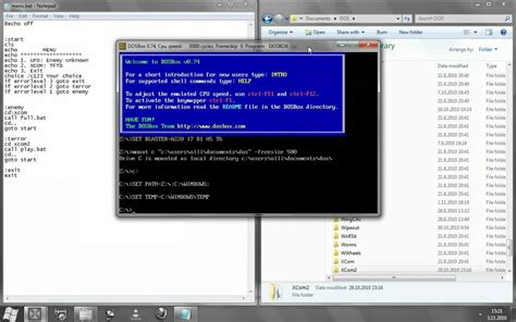 how to make batch file menus for dos dosbox youtube