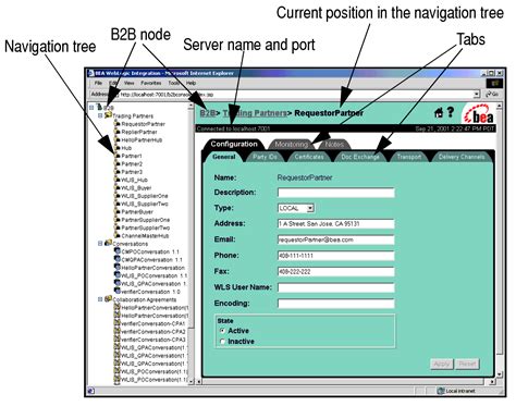 getting started with the weblogic integration b2b console