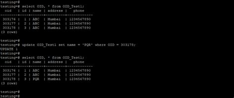 postgresql oid syntax and parameters along with practical examples