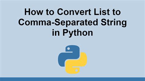 how to convert list to comma separated string in python