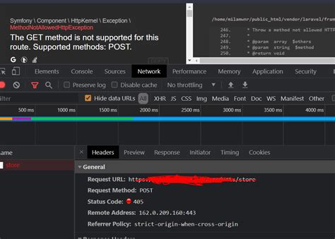 laravel get request is not supported when uploading