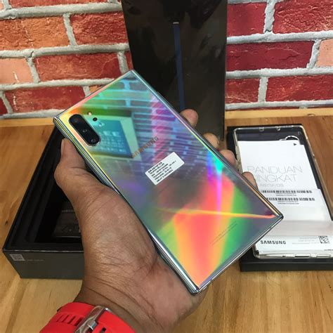 Samsung Note 10 512gb Sein Aura Glow Super Mulus Telepon Seluler