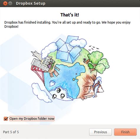 install and use dropbox cloud storage in ubuntu 14 04 14 10