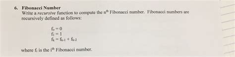 solved write a recursive function to compute the n th fib