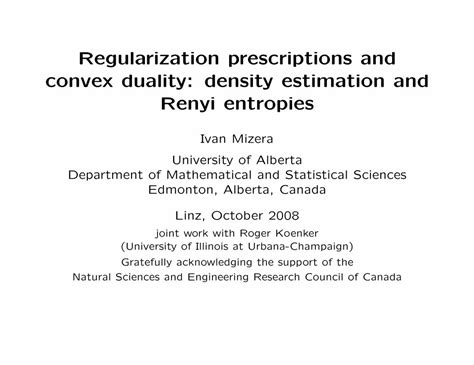 Pdf Regularization Prescriptions And Convex Duality Density