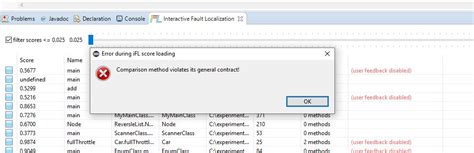 comparison method violates its general contract error message