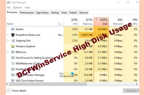 fix dcfwinservice high disk usage on windows 11 10