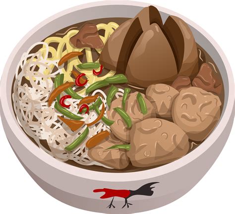 Gambar Bakso Ilustrasi Makanan Indonesia Bakso Makanan Indonesia Png