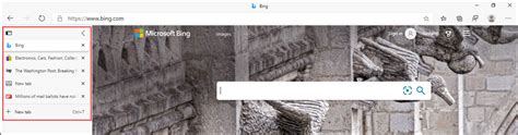 how to turn on and use vertical tabs in microsoft edge