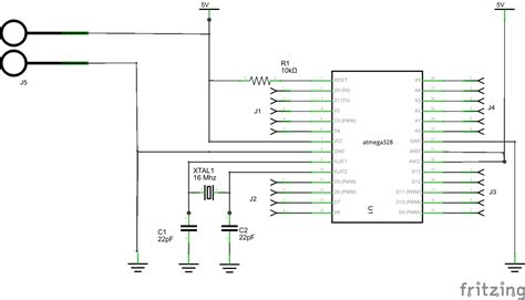 barebones arduino with no psu example schematic arduino arduino example