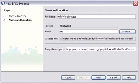 creating a bpel module project using the bpel designer and service engine
