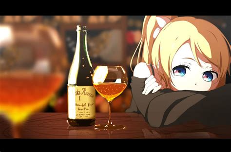 Wallpaper 1440x948 Px Ayase Blonde Blue Drink Eri Eyes Hair