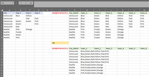 excel index multiple columns and match distinct values returning