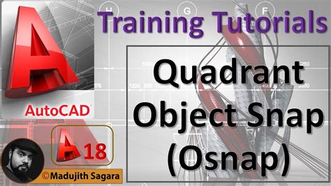quadrant object snap of autocad lesson 18 youtube