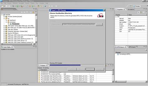 using the bpel export tool