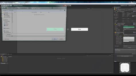 how to make play and exit buttons for unity3d youtube