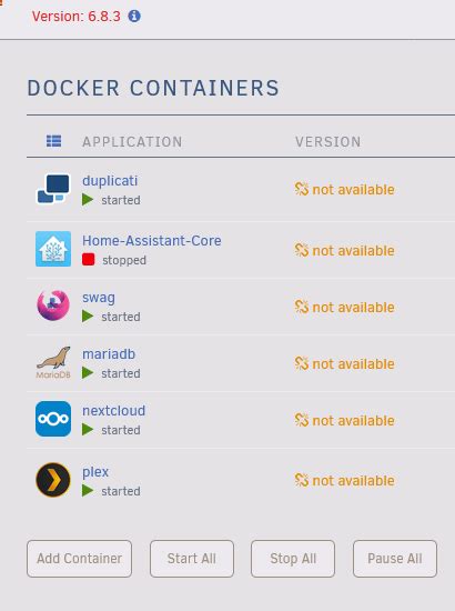 docker no longer detecting versions r unraid