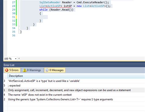 c error on wcf file stack overflow