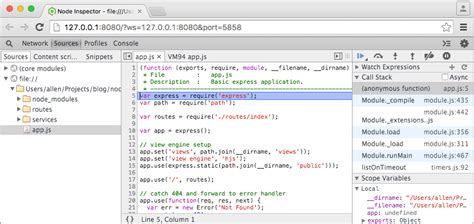 node js profiling a simple node application node js