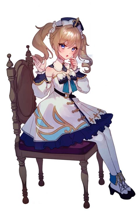 Safebooru 1girl Artist Name Back Bow Bangs Barbara Genshin Impact