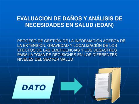 Ppt Evaluación De Daños Y Necesidades En Salud Para La Toma De