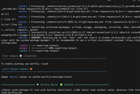 building a monorepo with python earthly blog